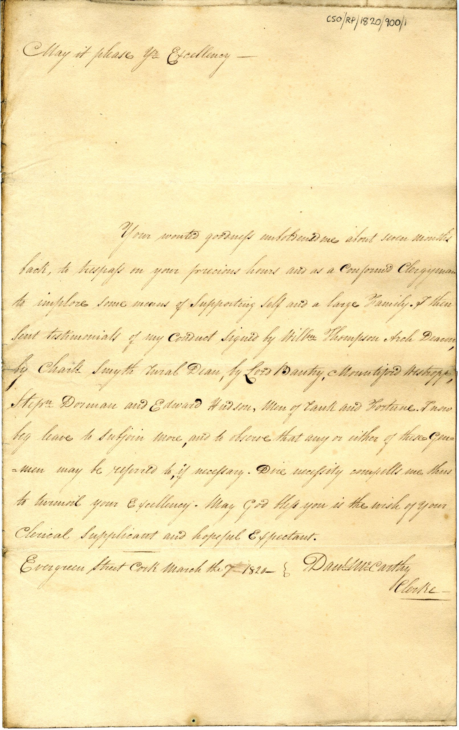 Father/Reverend Daniel McCarthy (1758-1828), ’An tAthair Tadgh Na ...