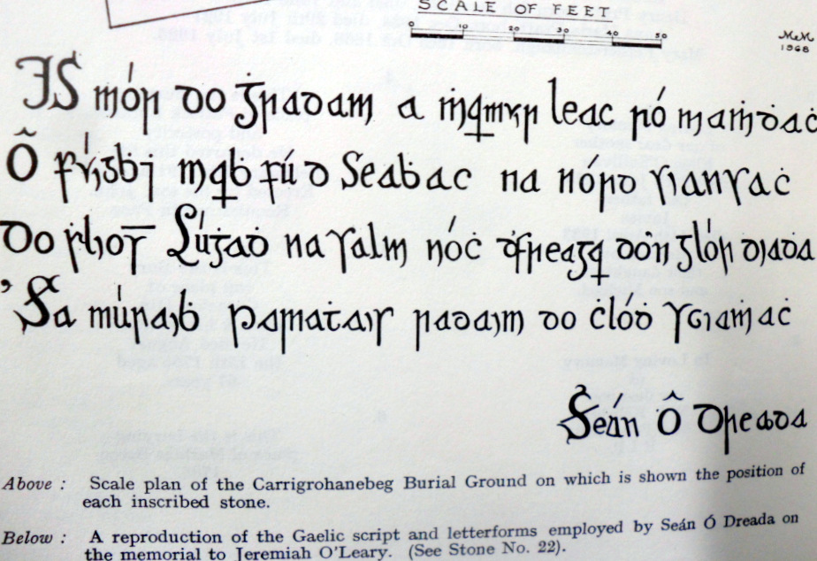 Reproduction of the Gaelic Script and Letters employed by Seán Ó Dreada ...