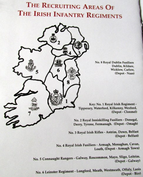 Recruiting Areas, Insignia and Depots of The Irish Infantry Regiments ...
