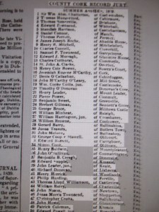 Names and Address Grand Juries, Co. Cork 1839 1839 County Cork Record ...