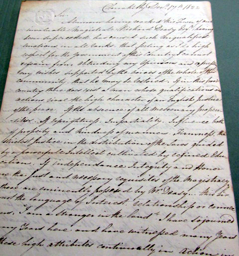 1822, Letter of Protest from Dr. Elmore, Clonakilty, Co. Cork against ...