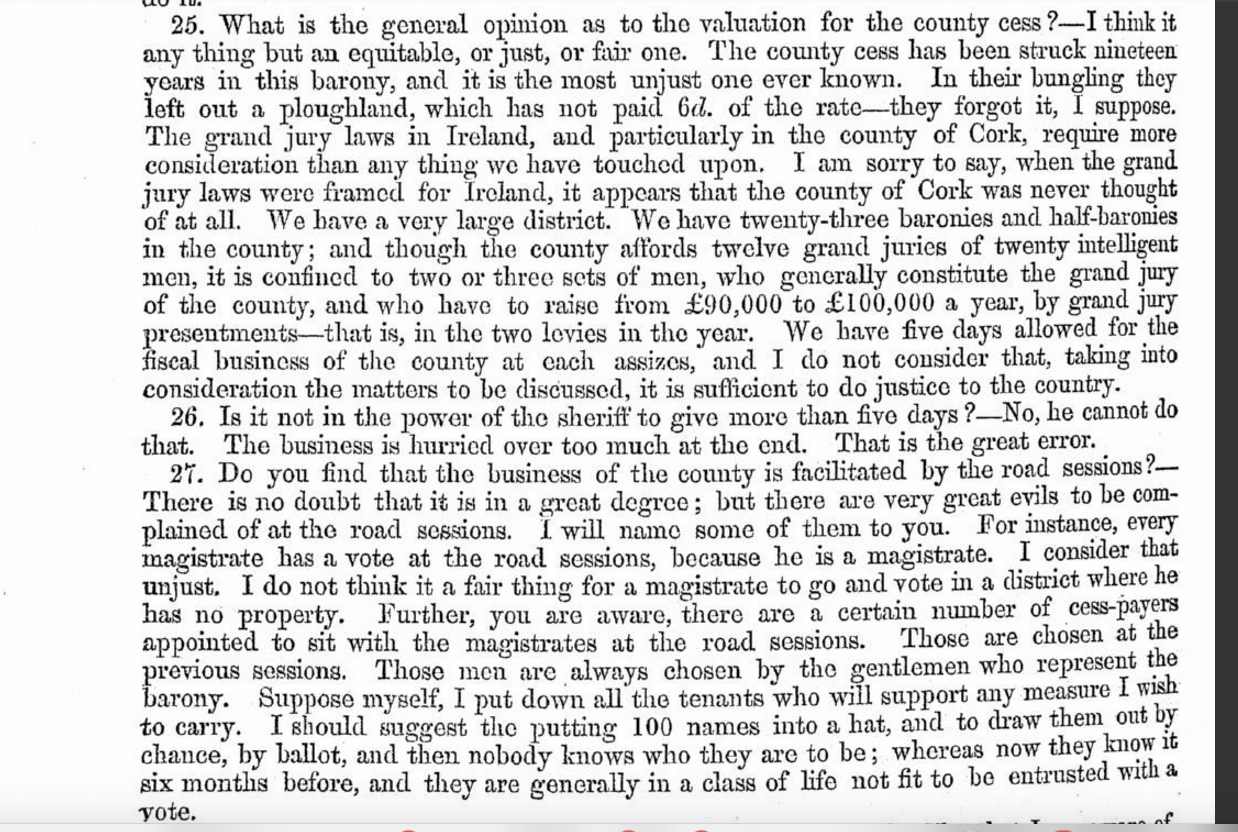 1844, Evidence of Richard White, Esq., Bantry on Operation of Grand ...