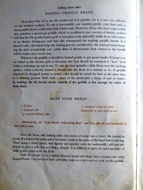 Old Irish recipes, Griddle Bread, Soda bread, Potato Bread, Apple bread ...