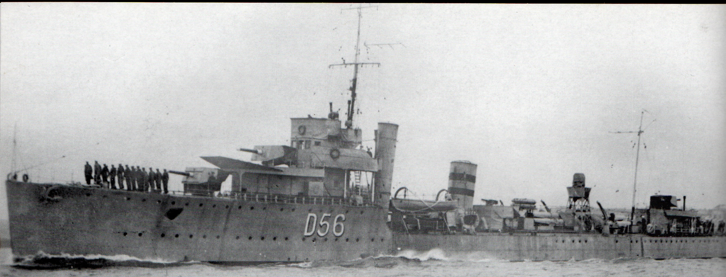 British Navy Boats in Castlhaven, HMS Wolfhound, Destroyer, D56 ...