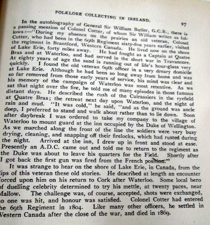 Recollections of Colonel George Cotter, at Lake Erie Canada, of ...