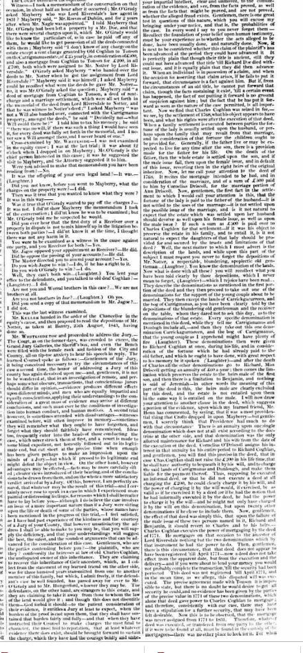 1844 Cork Assizes, Jagoe V Hungerford. Throwing light on Genealogy of ...