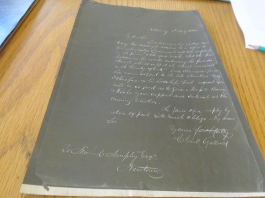 Lord Kenmare through his Agent Christopher Galwey, seeking support of ...