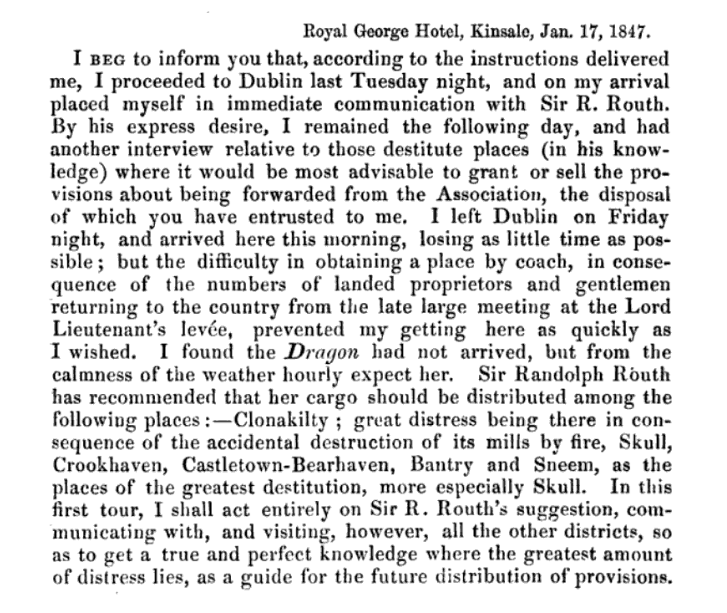 1848, Testimonial to Count de Strzelecki from The Protestant Patrons of ...
